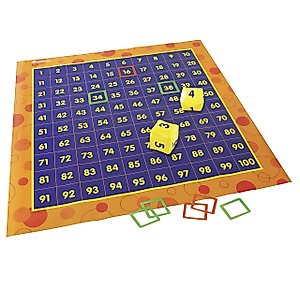 Learning Resources Hundred Activity Mat - 57 Pieces, Ages 5+ Math Learning Games for Kids, Educational and Fun Games for Kids