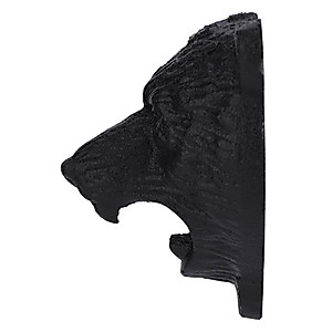 Raguso Iron Opener Black Bear Shape Cast Iron Opener Wall Mounted Beer Soda Glass Bottle Cap Opener Bottle Openning Tools For Kitchen Bar Restaurant Bottleopener