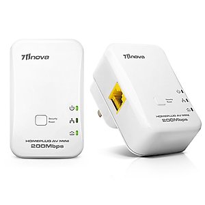 7INOVA AV200 Nano Powerline Ethernet Adapter Kit Pack, Mains Network Bridge Extender