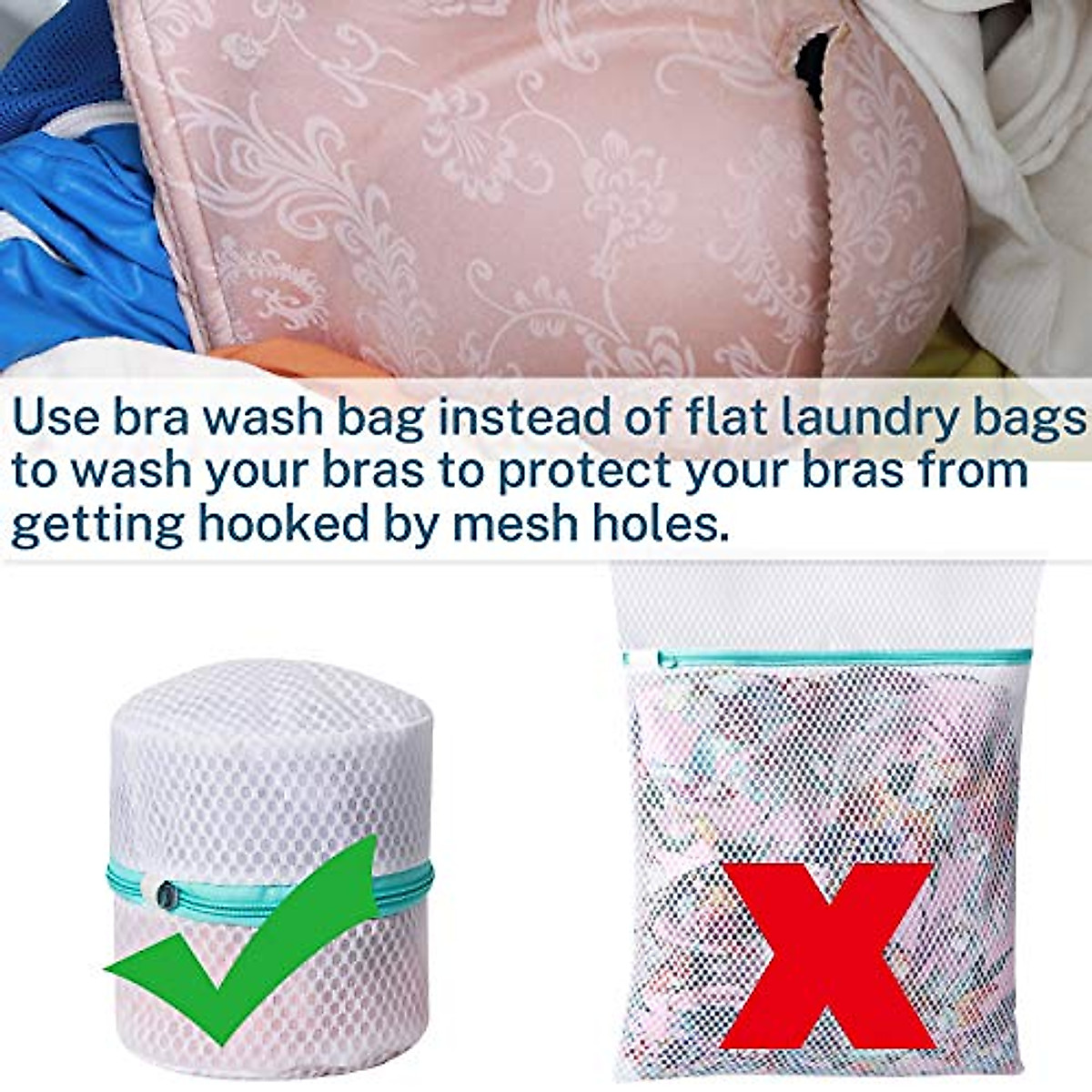 BAGAIL Set of 3 Honeycomb Mesh Laundry Bags for Blouse,Hosiery,Stocking,Underwear, Lingerie with Zipper Lock,Premium Laundry Bags for Travel Storage Organization(3 Set)