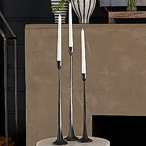 Iron Taper Candle Holder - Decorative Candle Stand - Candlestick Holder for Wedding, Dinning, Party, Set 3