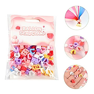 Amosfun 500 Pcs Balloon Seal Clip Balloon Rings Buckle Balloon Connector Clip Balloon Arch Clip Sports Balloons Sealing Balloon Clip Balloon Arch Folder Balloon Ties Arched Set Plastic