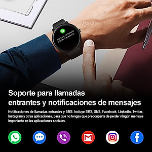 FITUP for Men Women V15S Smart Watch, 1.28 Inch, Round Large Screen, Heart Rate, Blood Oxygen, Sleep Monitoring, SmartWatches Supports 20 Sports Modes, Fitness Tracker(Black)