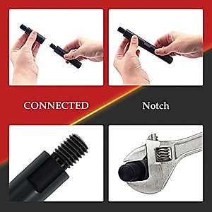 5/8"-11 Angle Grinder Extension Shaft 5/8"-11, Angle Grinder Lengthen Connecting Rod, 2 Pack 80 mm*1/120 mm*1 Thread Angle Grinder Extension Connecting Rod for Polisher and Angle Grinder