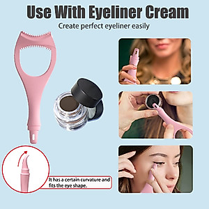 Mermaid Mascara Guard, Silicone Mascara Shield Applicator, Eyelash Comb Cosmetic Tool, Reusable Makeup Eyelash Tool, Detachable (Purple)