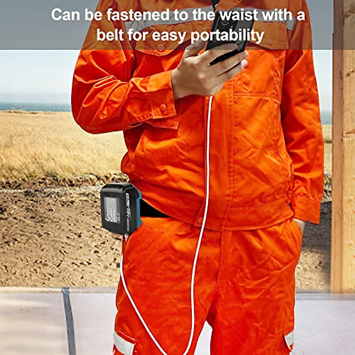 ZLWAWAOL 2 Pack USB Charger Adapter Compatible with Makita 18V Battery 2 USB Holder with Type-C Fast Charging