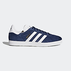 Adidas Originals Men's Gazelle Lace-up Sneaker,Collegiate Navy/White/Gold Met.,8.5 M US