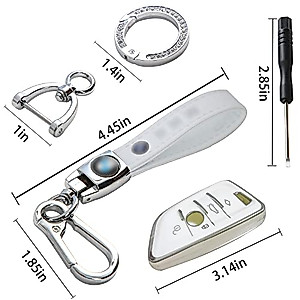 WeiZhenZJYiWu Key fob Cover Different Materials Keychain ，5 Colors TPU Key Cover for X1 X2 X3 X4 X5 X6 X7 Series 1 2 3 4 5 6 7…