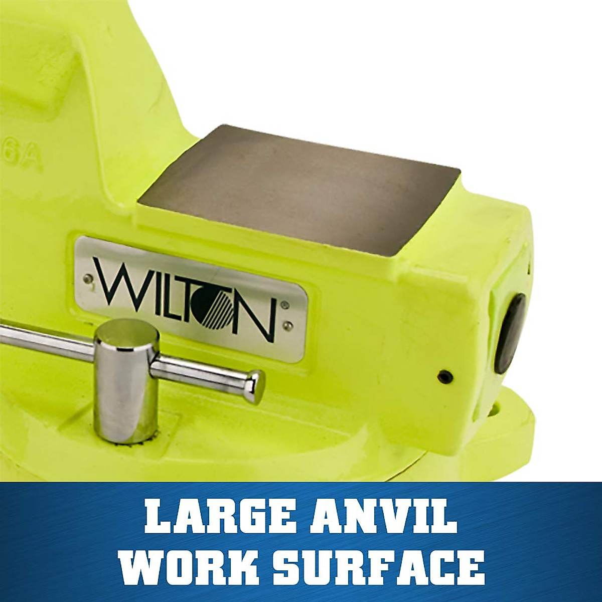 Wilton High-Vis Safety Bench Vise, 5" Jaw Width, 5-1/4" Jaw Opening, 3-3/4" Throat (Model 1550)