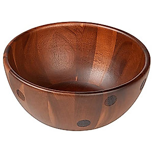 KATE SPADE Deco Dot Salad Bowl with Servers, 1.85 LB, Brown