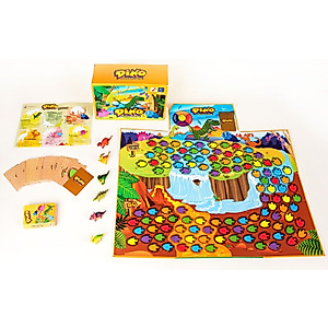 Sunlite Dino Adventure Table top Board Game Trains Social Skills, Concentration and Focus