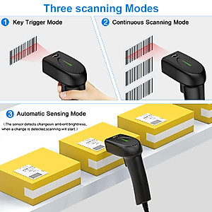 2D Barcode Scanner,Alacrity USB Wired Handheld QR Code Scanner Reader,Plug and Play,Compatible with Windows,Mac,Android,Linux,Work with PC,POS Machine,Laptop in Retails,Book Store,Pharmacy