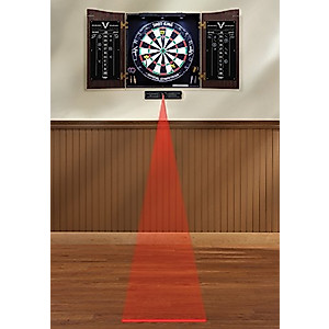 Viper by GLD Products Viper Vault Cabinet & Shot Sisal/Bristle Ready-to-Play Bundle: Elite Set (Shot King Dartboard, Darts, Shadow Buster and Laser Throw Line), Black