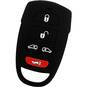 KeyGuardz Keyless Entry Remote Car Key Fob Outer Shell Cover Soft Rubber Case for Kia Sedona Mini Van Hyundai Entourage