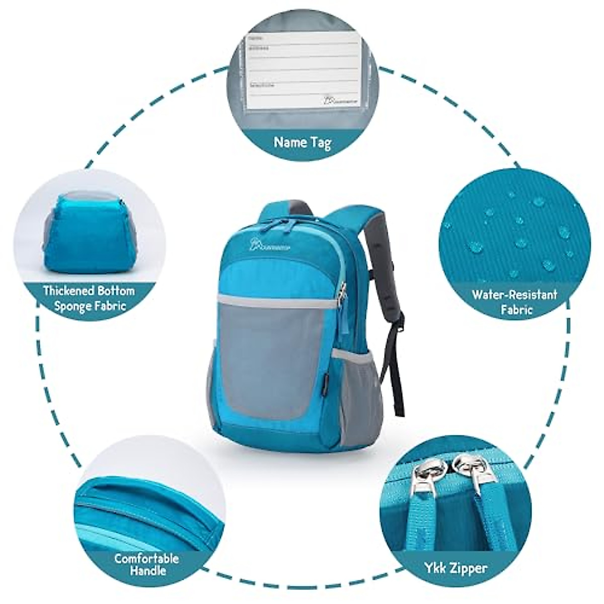 MOUNTAINTOP 8L Kids Backpack for Boys Girls Kindergarten Preschool Children Daypack