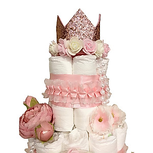 Princess Diaper Cake, 4 Tiers Diaper Cake for a Newborn Girl 12 0