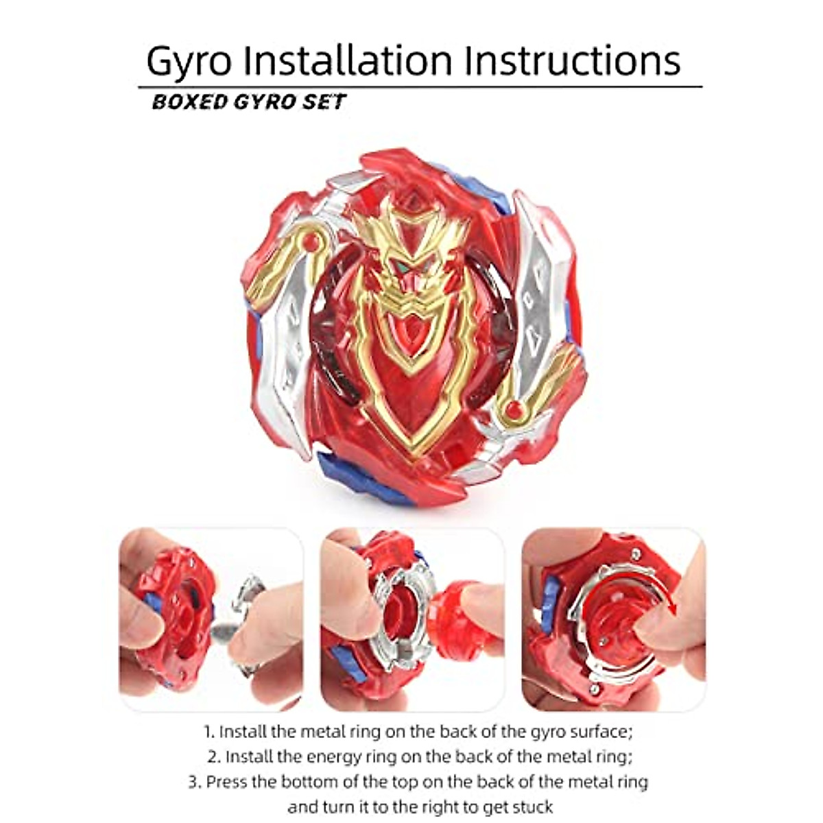 3-Piece Bey Battling Burst Tops B-201 Zest Achilles B-129 Cho-Z Achilles B-134 Slash Valkyrie Combat Battling Game Bayblade pro Series Set for Kids Children Birthday Party Idea