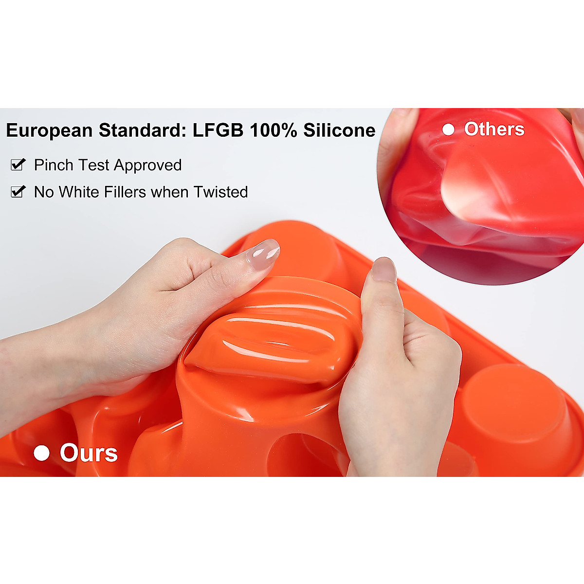 MMMAT Silicone Muffin Pan - Best German Silicone - 12 Cups Silicone Cupcake Pan - Non-Stick Silicone Baking Pan, Food Grade, BPA Free, Dishwasher Safe - Perfect for Egg Muffin, Corn Bread, Cupcakes