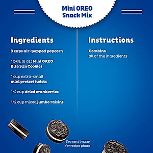 OREO Mini Chocolate Sandwich Cookies, Go-Paks, 12 - 3.5 oz Cups