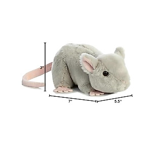 Aurora® Adorable Mini Flopsie™ Mouse Stuffed Animal - Playful Ease - Timeless Companions - Gray 8 Inches