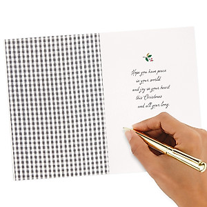 Hallmark Signature Christmas Card (Peace and Joy Wreath)