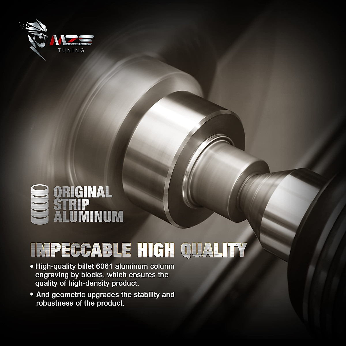 MZS Front Leveling Kit 3" Lift Suspension Strut Spacers Compatible with Tundra 1999-2006 | Sequoia 2000-2007 2WD 4WD Silver