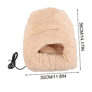 ULTECHNOVO Electric Heating Shoes Plush Foot Warmer Foot Warmer Cushion Electric Tool Office Heater Cozy Slippers Comfortable Warming Shoes Plush Heater Foot Heater Under The Table Warm Shoes