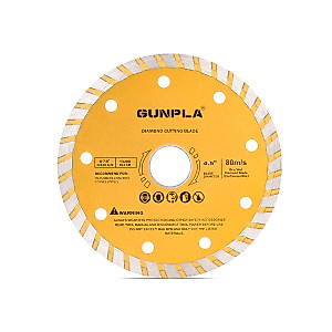 Gunpla 3 Pieces 4-1/2 inch Diamond Cutting Blade Continuous Segmented Turbo Rim Dry Wet Circular Saw Cutter Angle Grinder Disc 7/8 inch Arbor with Reducing Ring 5/8 inch for Tile Masonry