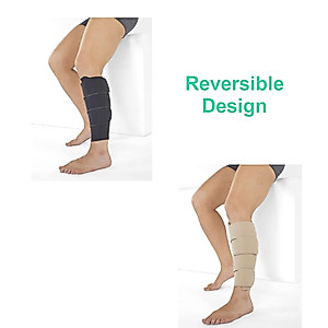 Juzo Reversible Versatile Support 30-60mmHg Calf Compression Wrap, Beige, L Max Regular