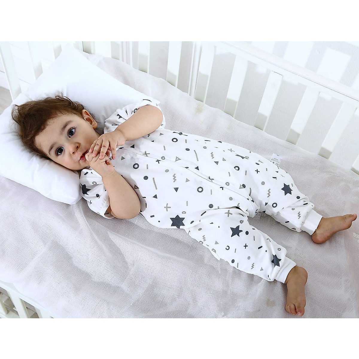 Sincere Muslin Original Cotton Baby boy Girl Sleep Sack with Sleeves Grown Sleep Bag Summer Wearable Blankets 3-4Ymonths Star/L