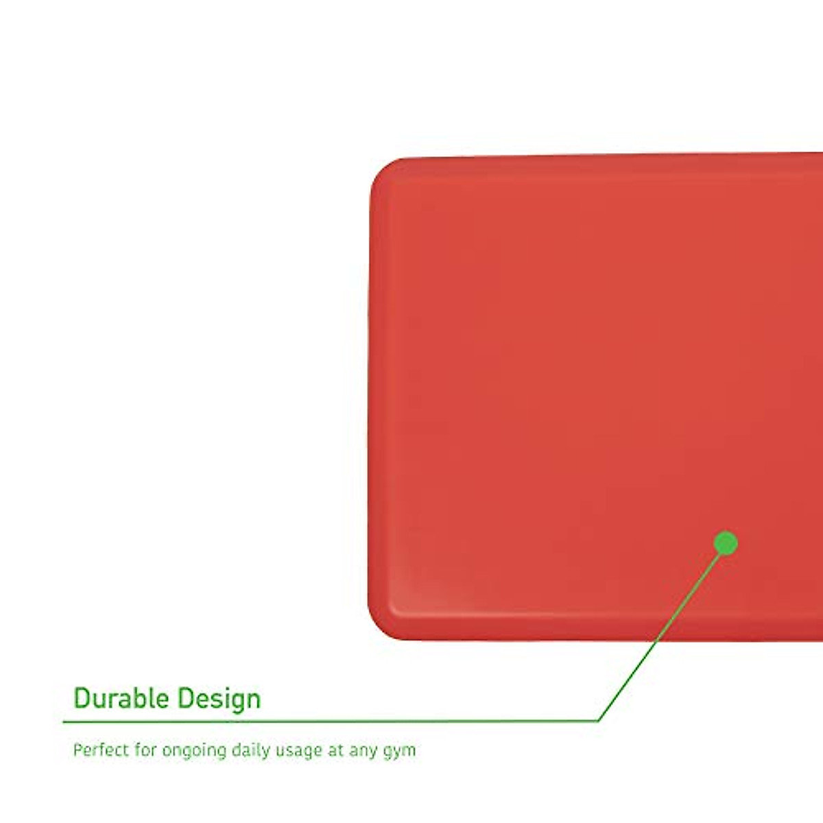 Mind Reader Anti Fatigue Comfort Floor Mat Kitchen Standing Mat Durable and Waterproof Perfect for Standup Desks, Kitchens, Garages, Relieves Foot, Knee, and Back Pain, 16.5" x 27", Red