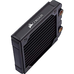 Corsair Hydro X Series, XR5 120mm Water Cooling Radiator (Single 120mm Fan Mount, Easy Installation, Premium Copper Construction, Polyurethane Coating, Integrated Fan Screw Guides) Black
