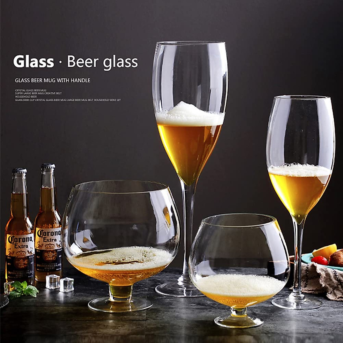 GAOGAO 2000ml To 12000ml Super Big Crystal Glass Brandy Glasses Drink Snifters Bar Wine Surprised Drinkware (2000ML)