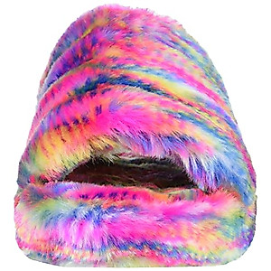 UGG Girls K Fluff Yeah Pixelate Slipper, White, 6 Big Kid