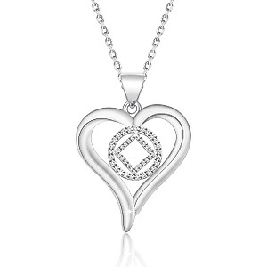 PLITI Sobriety Gift Addiction Recovery Gift Recovery AA Alcoholics Anonymous Birthday Gifts AA NA Rose Gold Necklace Gift Sobriety Jewelry Sponsor Gift (NA necklace silver)