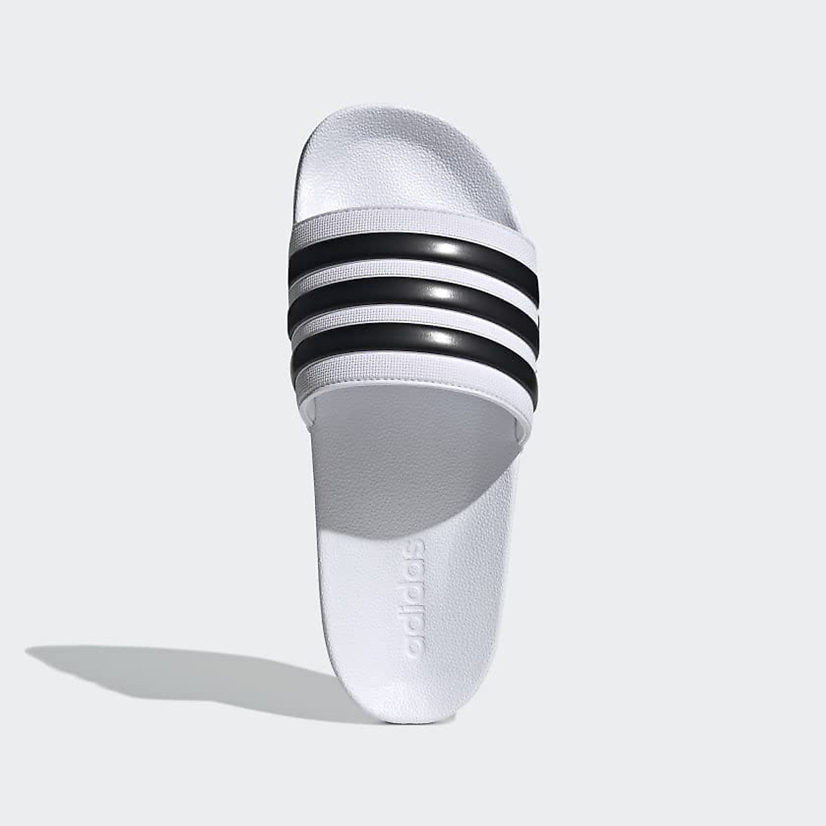 adidas Unisex Shower Slide Sandal, White/Core Black/White, 10 US Men