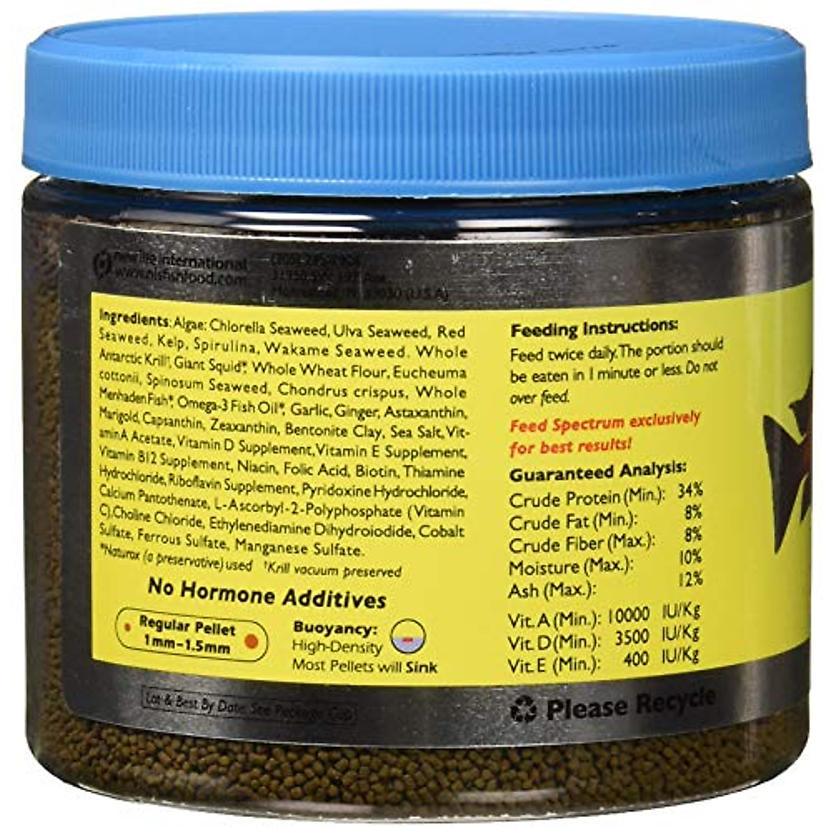 New Life Spectrum fish AlgaeMax Regular 300g (Naturox Series)