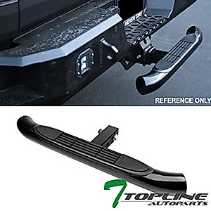 Universal 3 Inch Black Trailer Tow Mount Rear Hitch Step Bar Bumper Guard for 2" x 2" Towing Receiver Tube