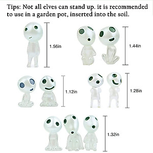 Oismys Glow in Dark Tree Elves Fairy 20Pcs Luminous Ghost Micro Landscape Accessories Garden Decoration Outdoor Patio Lawn Yard Fish Tank Potted Plants Kit