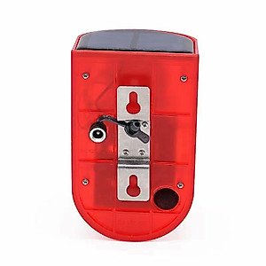 PAKSIHUSG Solar Sound & Light Motion Sensor Alarm , 6 LED Strobe Alarm Siren Outdoor Home Security System, 129dB Loud Siren for Home Villa Farm Hacienda Apartment Outdoor Yard Garden