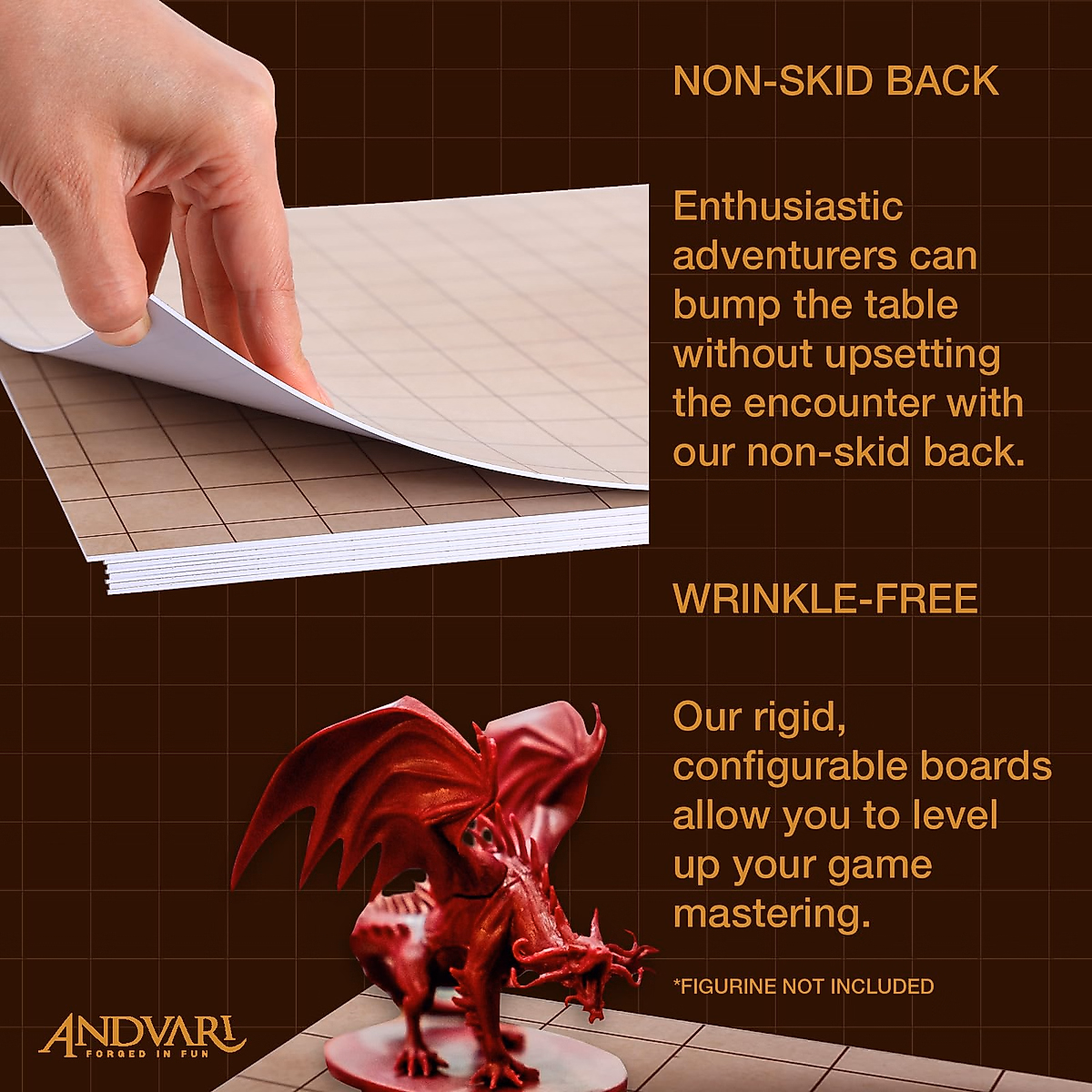 Battle Mat with Grid for Role Playing Game - 9 Pack Mega Pack Andvari Battle Boards