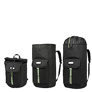 SUOVOCK laundry bag backpack, extra-large heavy duty laundry bags, laundry backpack for college students, with drawstring closure(Black Laundry Backpack Bag)