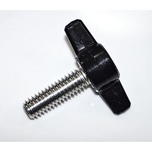 5/16”-18 x 3/4" Thumb Screw Stainless Steel Red/Black Thumbscrews Tee Wing Thumb Screws Coarse Threads Plastic Knob Thumbscrew Stud 3/4" - Built in USA - Packs of 2,4,or 8pc’s (4)