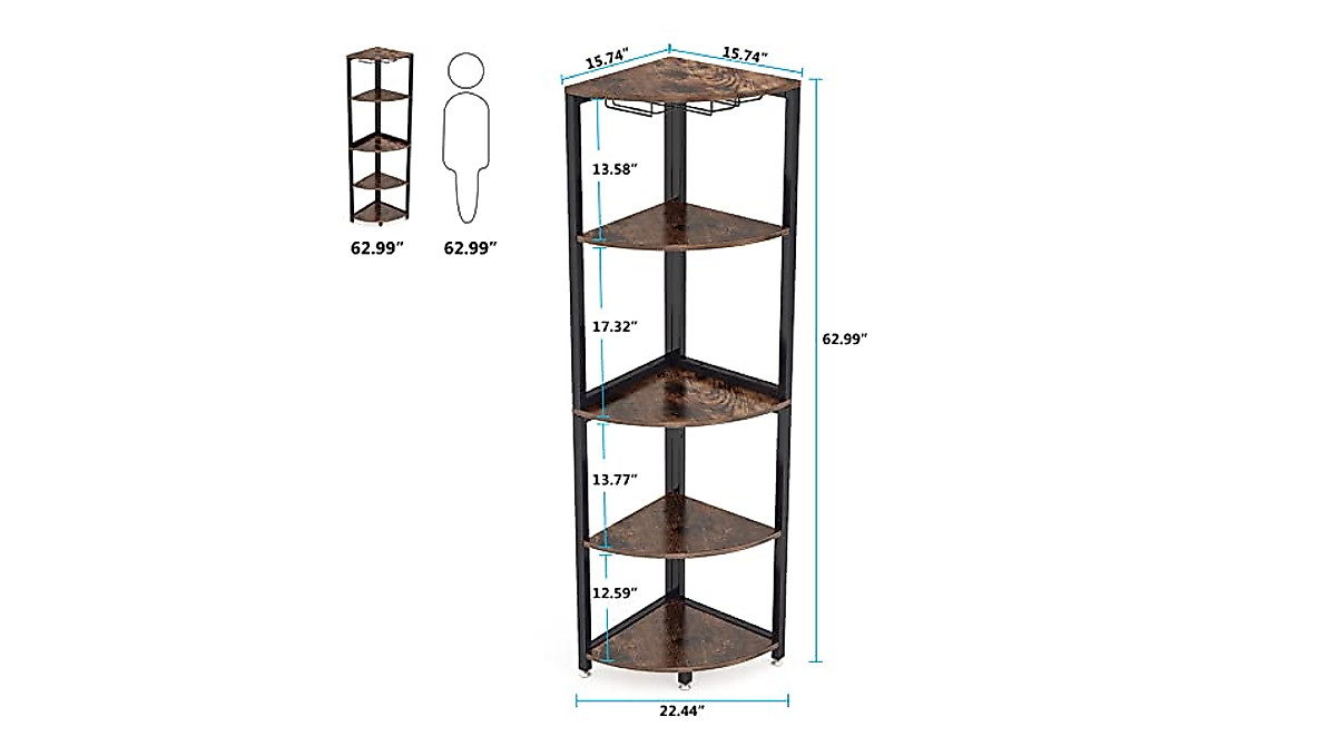 Tribesigns 5 Tier Corner Shelf - Stylish Storage Solution