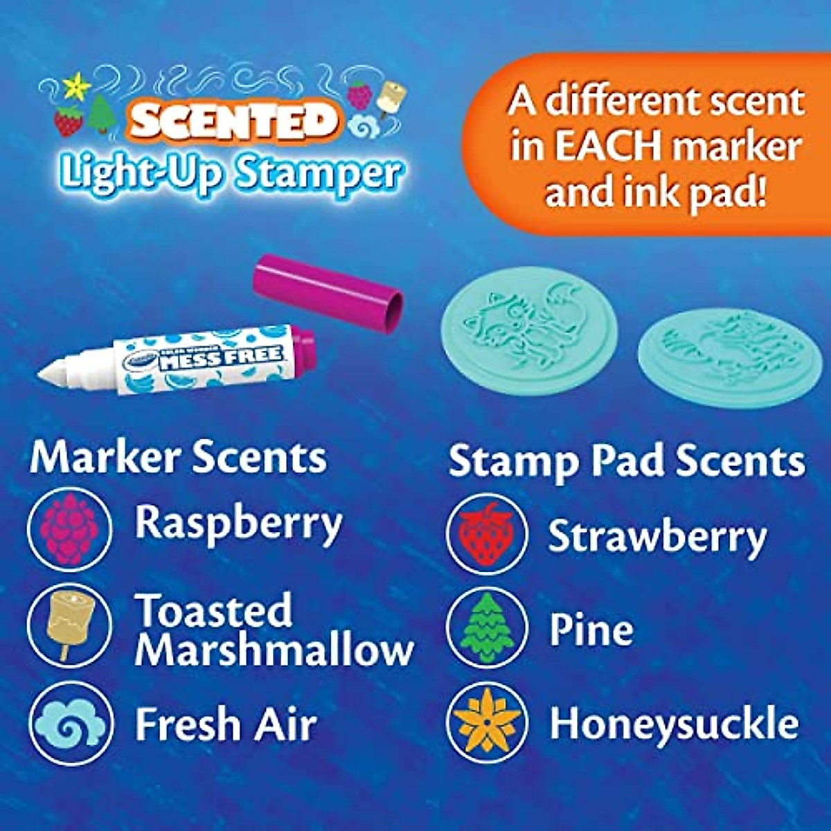 Crayola Color Wonder Light Up Stamper with Scented Inks, Gift for Kids, Ages 3, 4, 5, 6