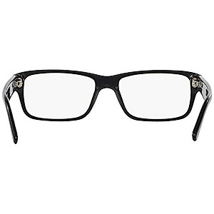 Prada Heritage PR 16MV 1BO1O1 Matte Black Plastic Rectangle Eyeglasses 55mm