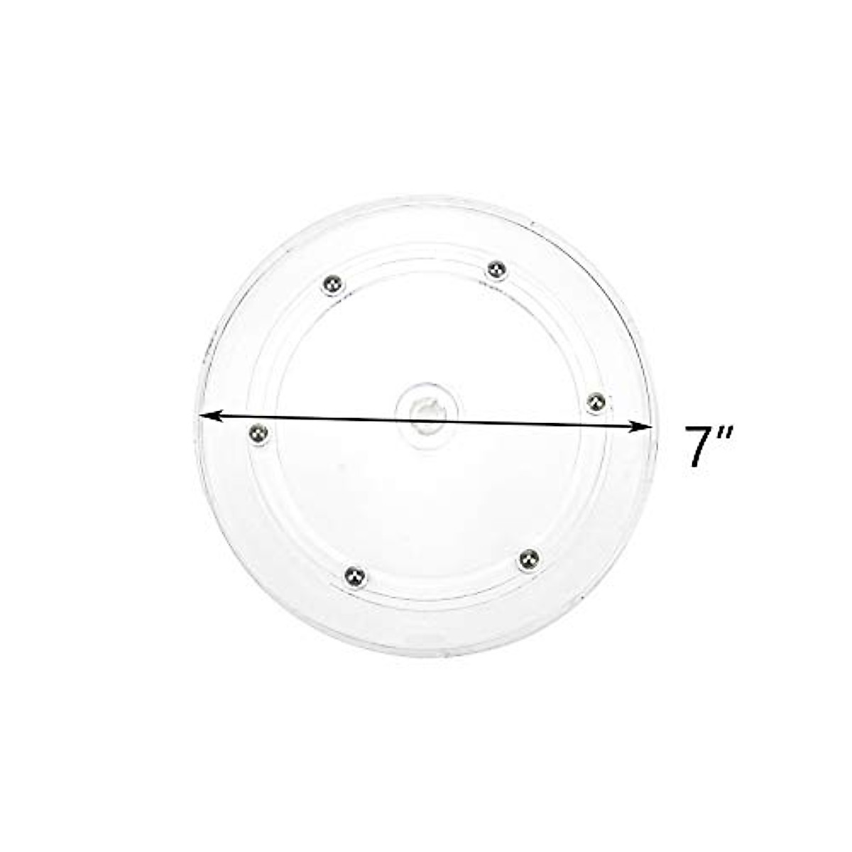 FarBoat 2Pcs 7-Inch Plastic Turntable Acrylic Turntable Organizer Plastic for Kitchen Cabinets Spice Rack Table Cake Pantry Decoration (Clear)