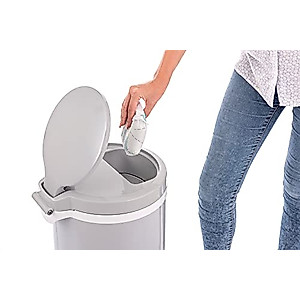 Bubula Premium Steel Diaper Waste Pail with Step Open, Gray