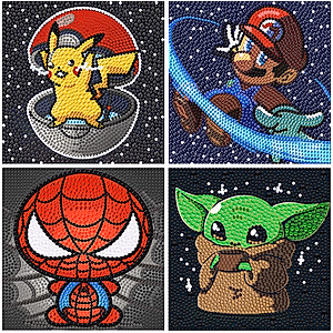 LWZAYS 4 Pcs Diamond Painting Kits