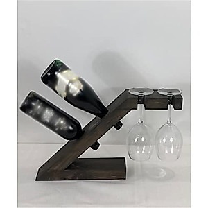 DOUBA Desktop Wine Rack Bracket Wine Cabinet Wine Display Decorative Wine Rack Walnut Wine Rack Wine Set